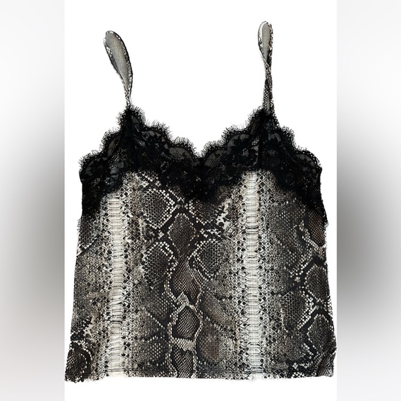 Zara | Tops | Zara Snakeskin Print Top | Poshmark